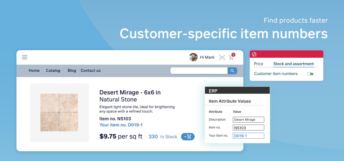 Customer-Specific Item Numbers | Sana Commerce