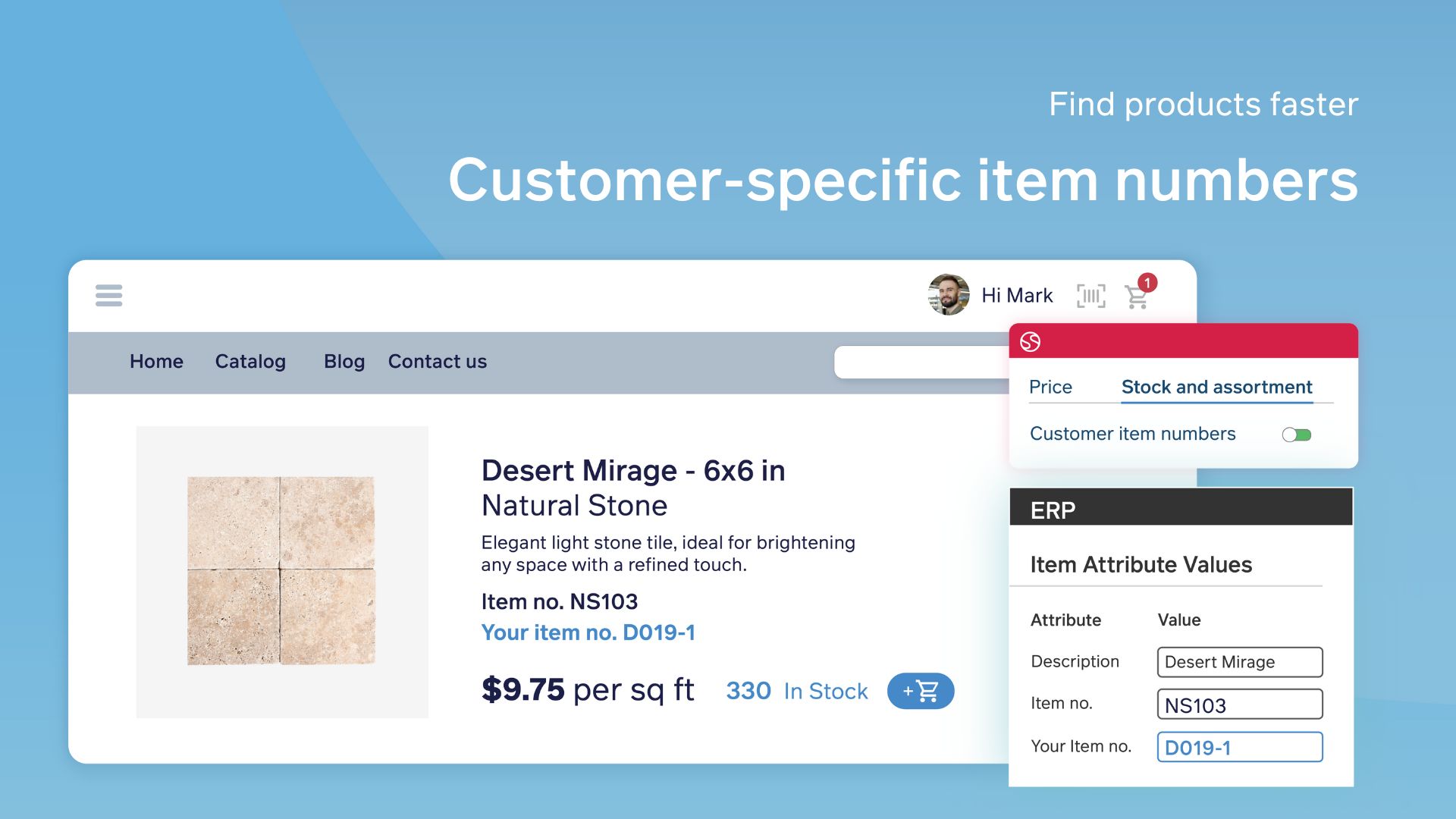 Use Customer-Specific Item Numbers | Sana Commerce Cloud